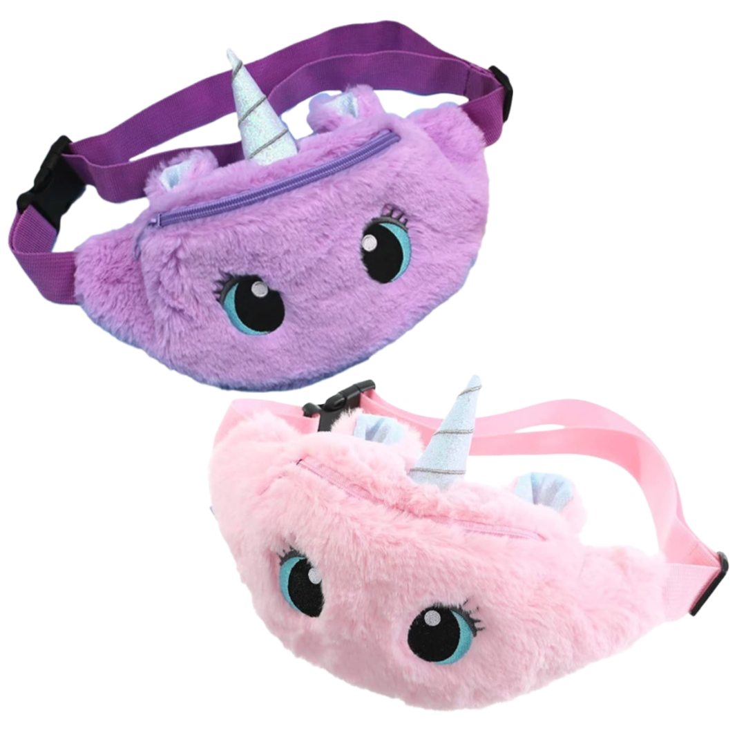 Unicorn Plush Fanny Pack Combo - Cute Pink & Purple Set | Shop Today ...