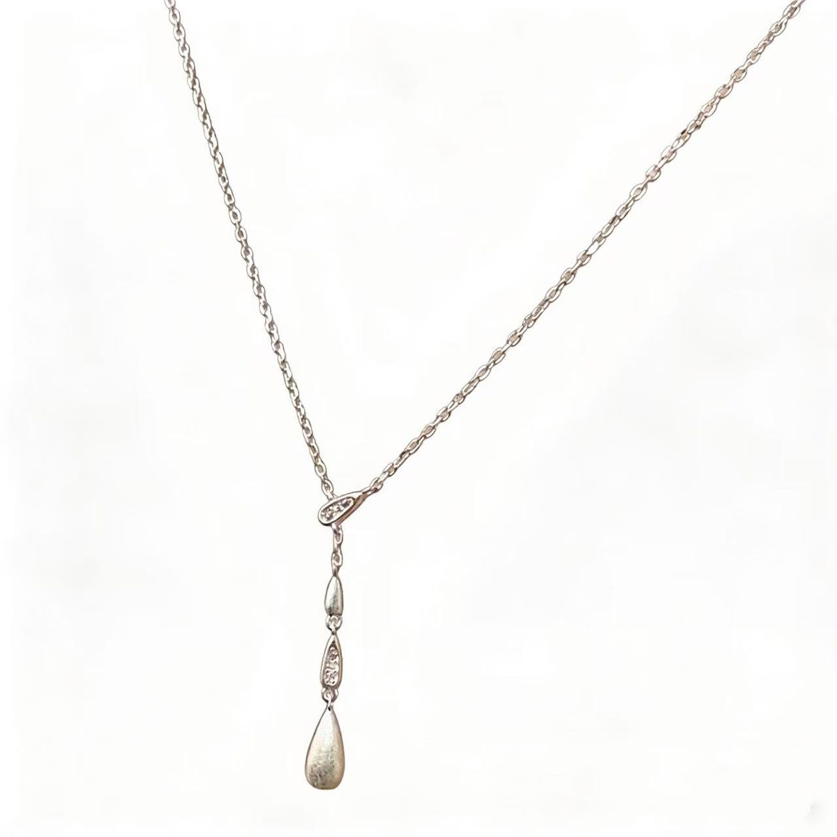 Waterdrop Rhinestone Necklace For Women, Light Luxury, Niche Clavicle ...