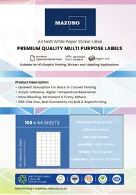 45 UP 100 A4 Sheets Self Adhesive Label | Shop Today. Get it Tomorrow ...