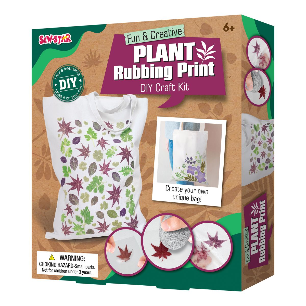 Sew-Star DIY Plant Rubbing Print Tote Bag Kit | Shop Today. Get it ...