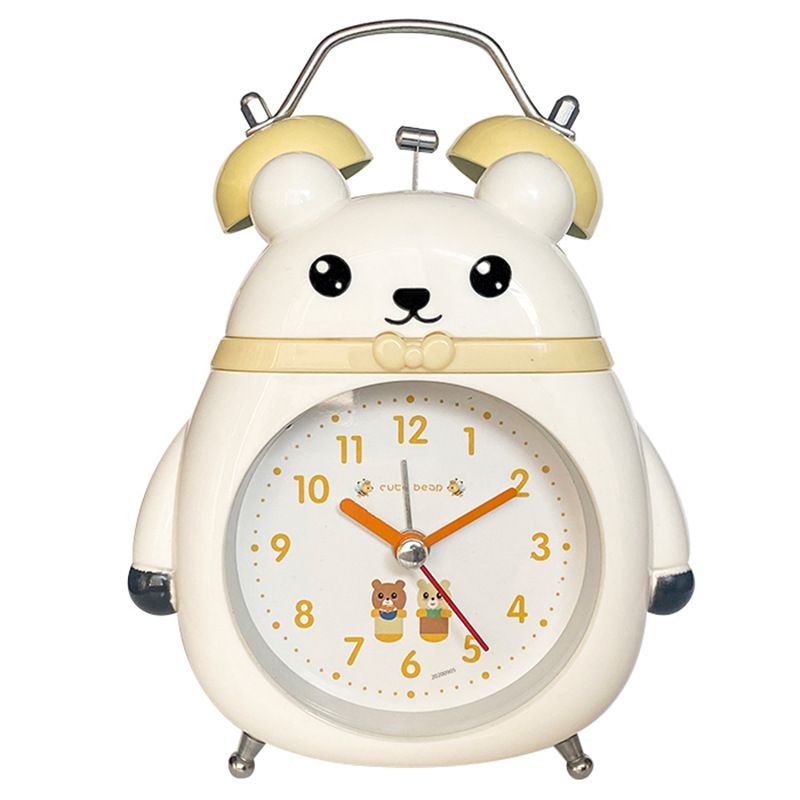 Bunny Design B- Twin Bell Alarm Clock Bedroom Decoration with Night ...