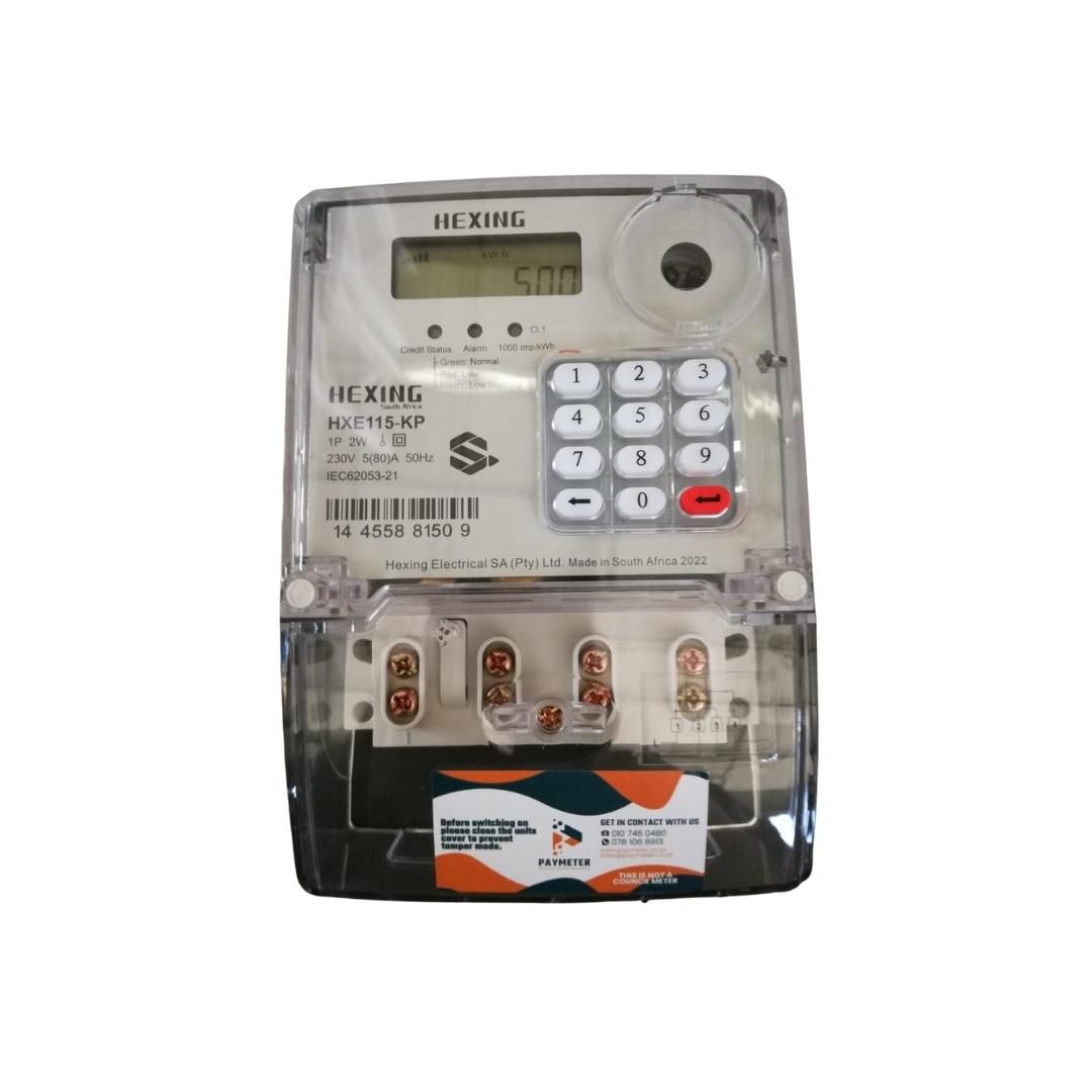 Paymeter Hexing HXE115-KP Single Phase Prepaid Meter | Shop Today. Get ... Paymeter Hexing HXE115-KP Single Phase Prepaid Meter | Shop Today. Get ...