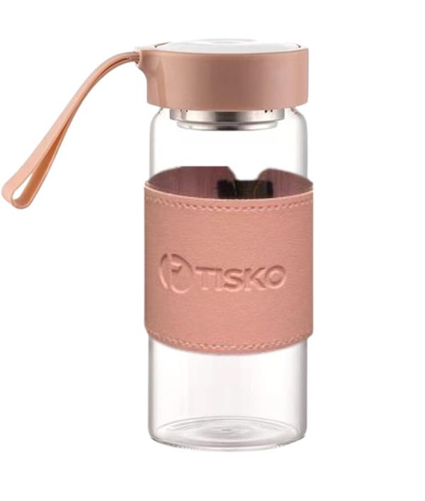 TISKO Portable Glass Bottle 16oz,Suitable for office, Car, home, etc ...