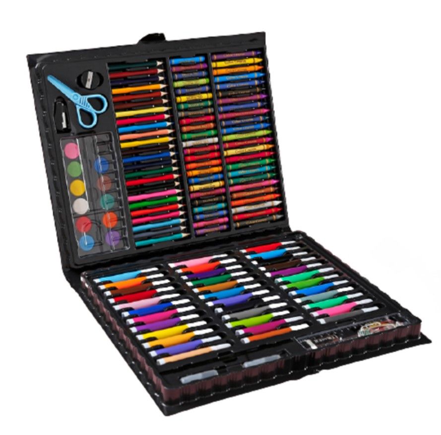 150-Piece Deluxe Art Set: Crayons, Pencils & Watercolors - All-in-One ...