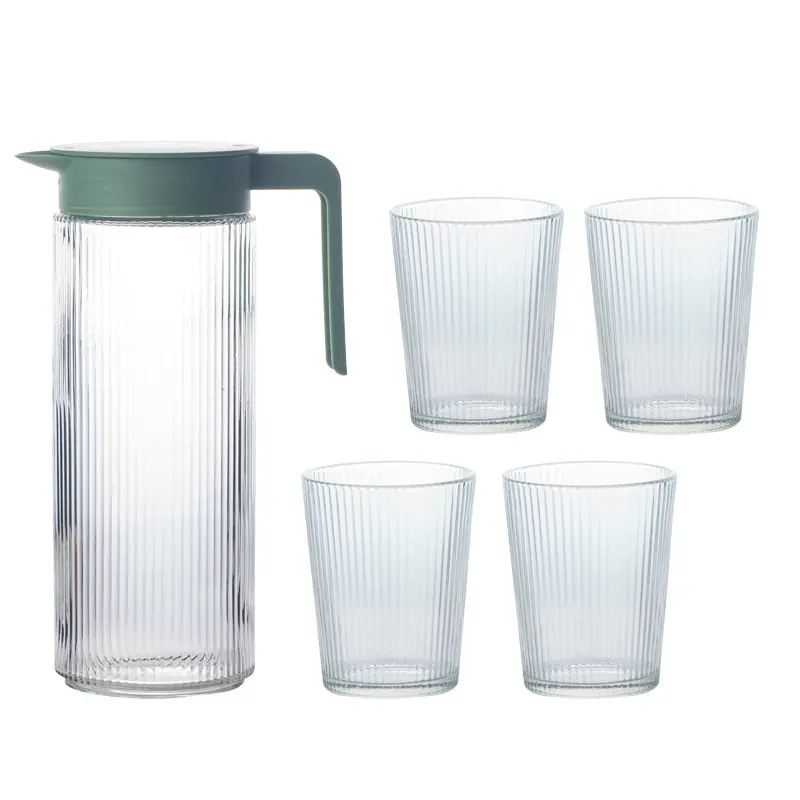 5-Piece Household Vertical Striped Glass Kettle Set | Shop Today. Get ...