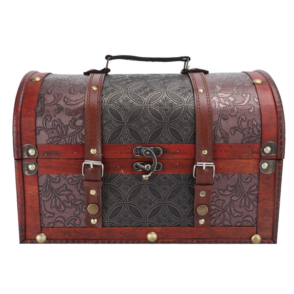 Vintage Wooden Jewelry Box Treasure Storage Photo Decor Prop | Shop ...