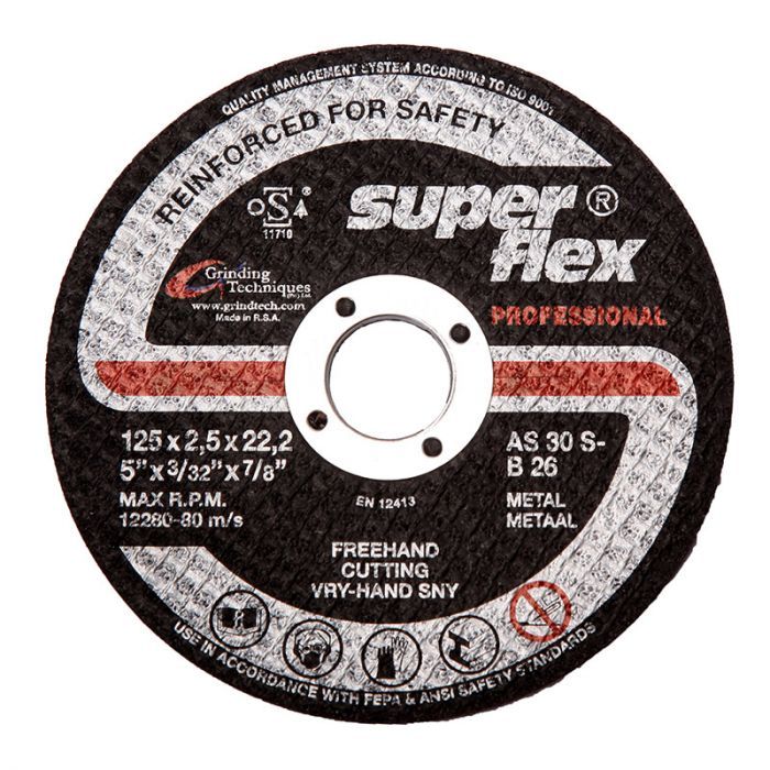 Superflex - Cutting Disc Prof Flat Steel 125X2.5X22 - 4 Pack | Shop ...