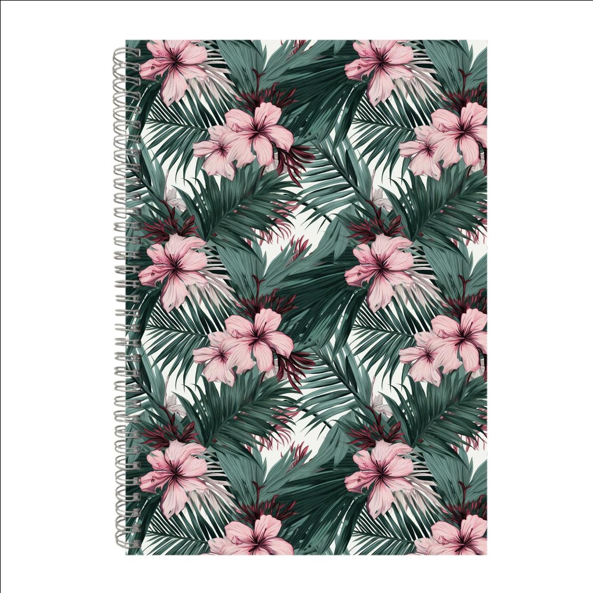 Pink A4 Notebook lines Pad for Work Tropical Graphic Design Present 055 ...