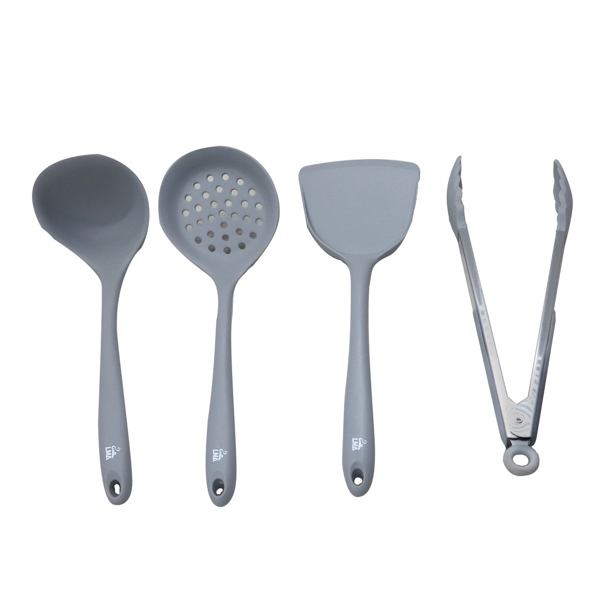 LMA 4 Piece Heavy Duty Silicon Kitchen Utensil Set - Grey | Shop Today ...