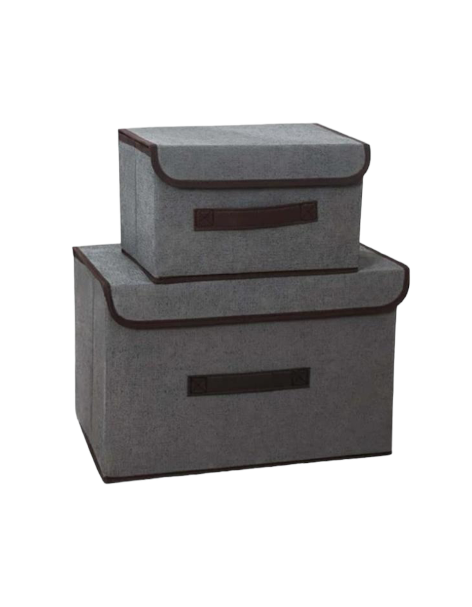 2 Pack Dust-Proof Collapsible Storage Box Foldable Storage Organizer ...