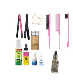 Frontal Lace Wig Installation Kit with High-Definition Wig Cap & Hair ...