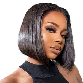 8 inch 6x4 Wear and Go Glue less Wig Human Hair Pre-Plucked Pre-Cut Wig ...