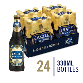 Castle Milkstout Premium Beer 24 x 330ml Bottles | Shop Today. Get it ...