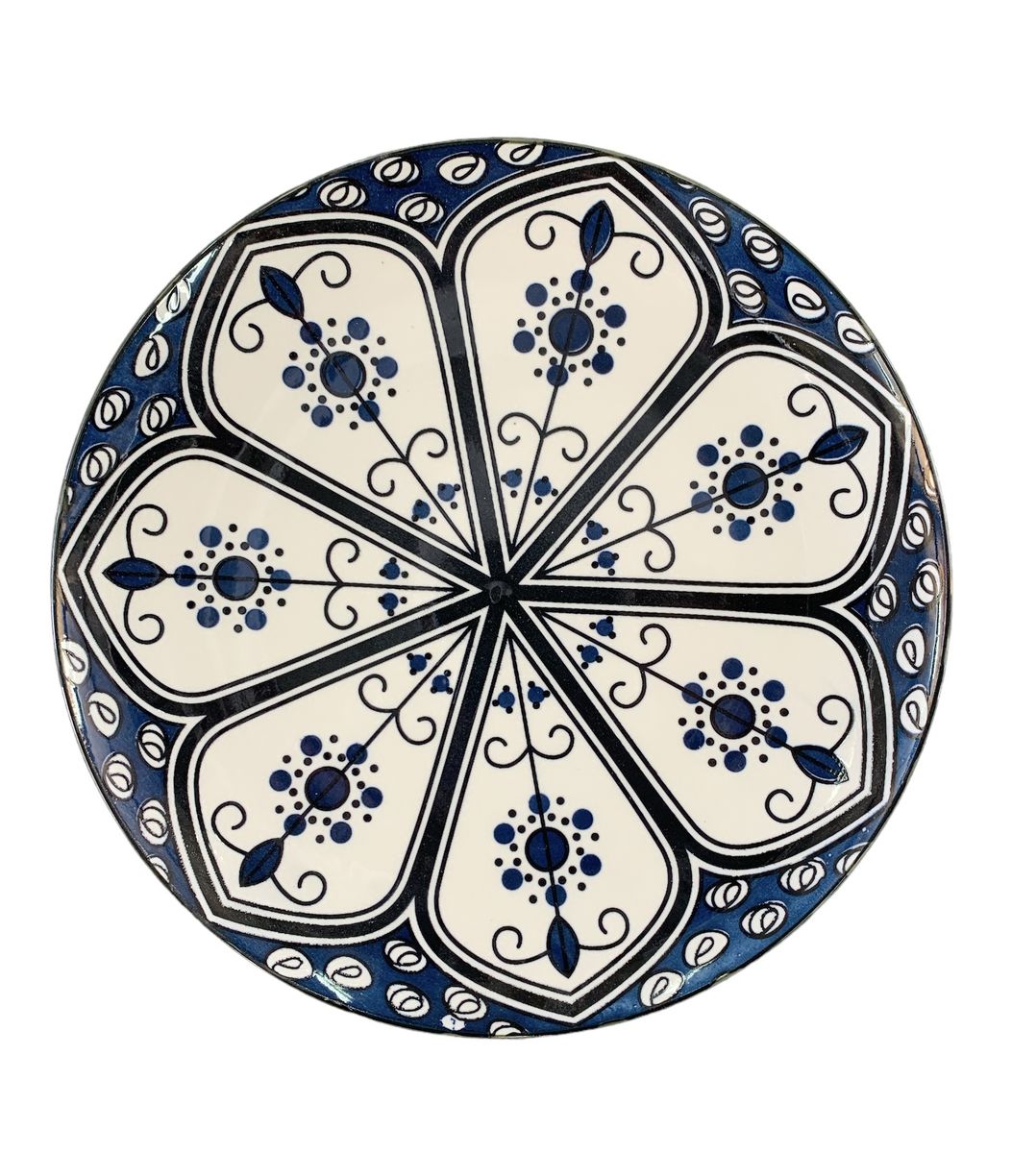 Quality Flower /Moroccan Style Porcelain Dinnerware Set 6pc 25x25cm ...