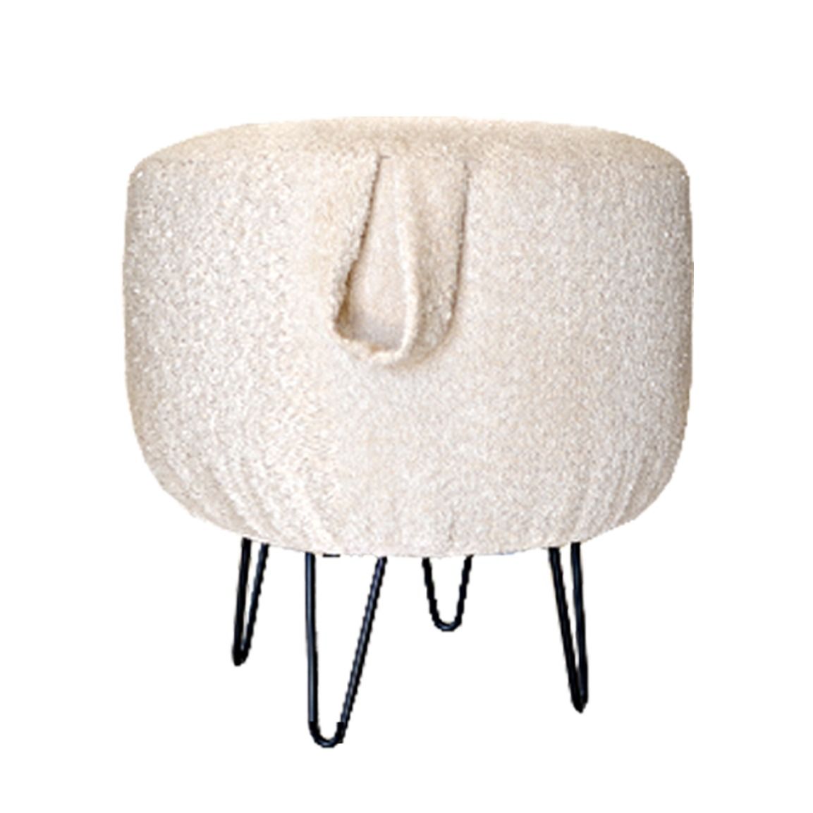 Woodly Modern Ottoman Foot Rest with Adjustable Black Legs | Shop Today ...