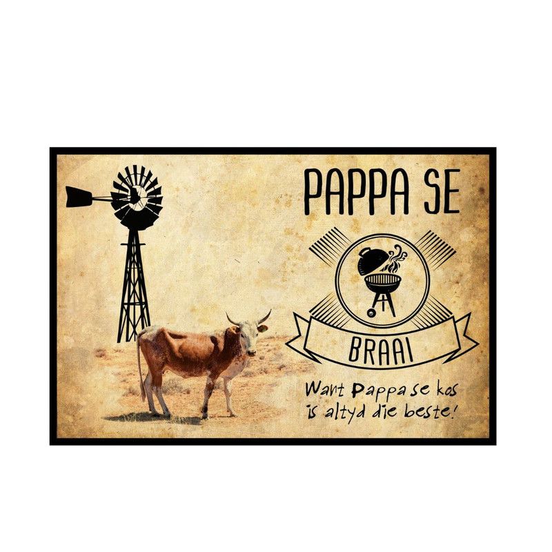 Rubber Braai Mat "Pappa Se Braai" | Shop Today. Get it Tomorrow ...