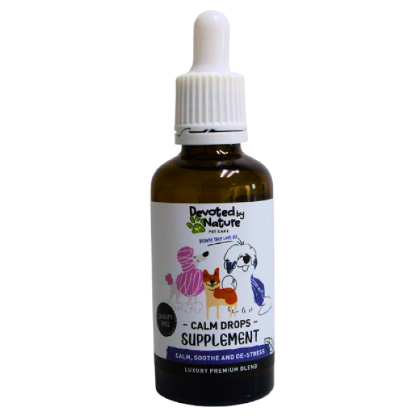 Devoted By Nature 100% Homeopathic Calm Drops For Cats & Dogs - 50ml ...