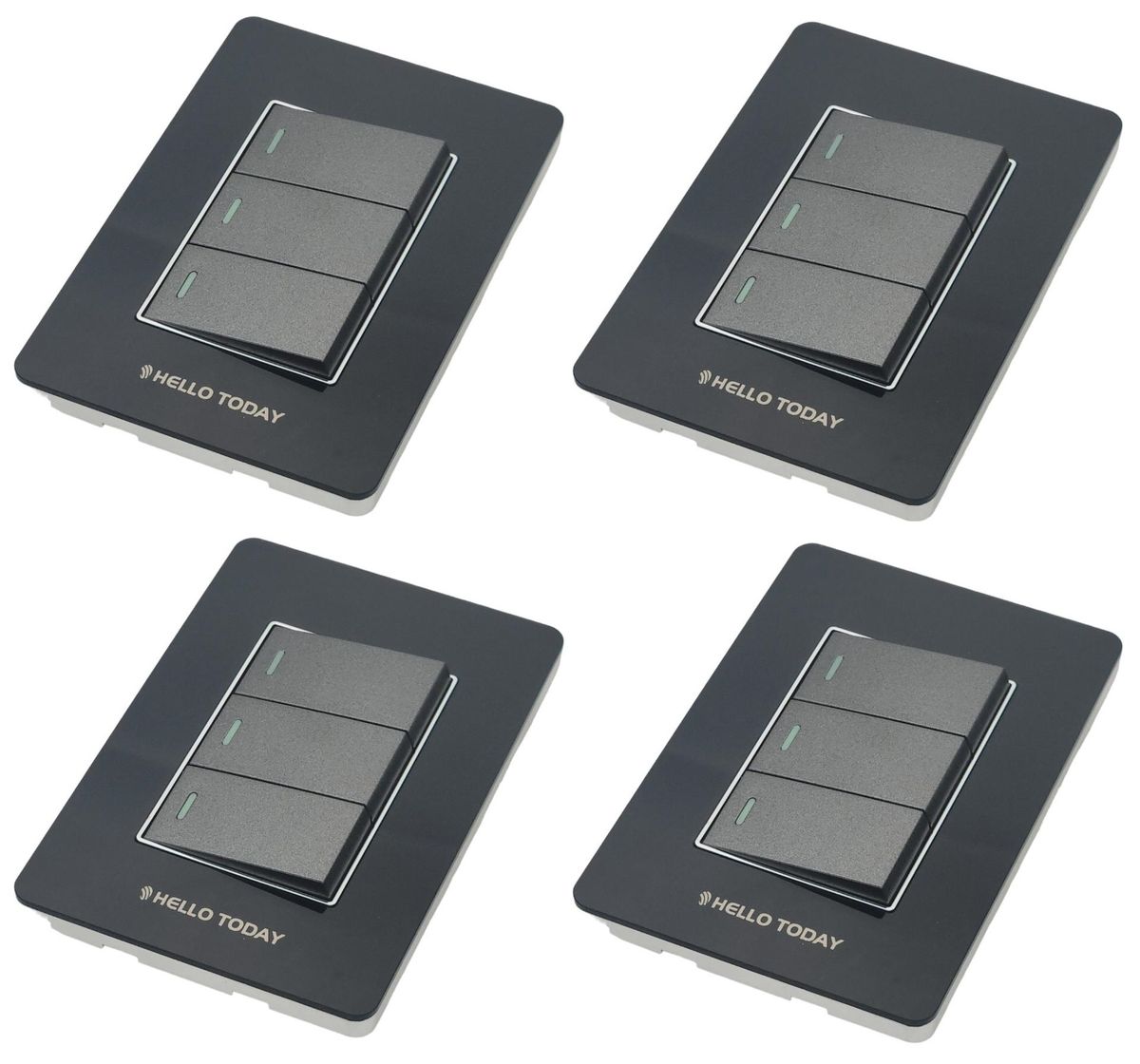 Hello Today Acrylic Gloss 3 Lever 1 Way Light Switch - 4 Pack | Shop ...