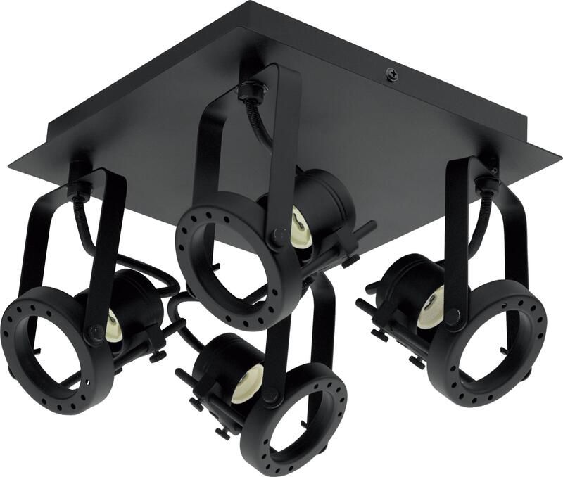 Inspire 4 Light Metal Spotlights Matte Black GU10 | Shop Today. Get it ...