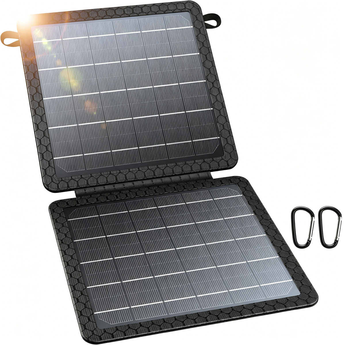 10W Portable Solar Charger ,Equipped with USB-C & USB-A Dual Output ...