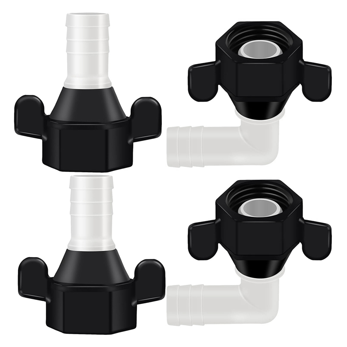 4Pack Barb Elbow and Straight Swivel Adapter RV Water Pump | Shop Today ...