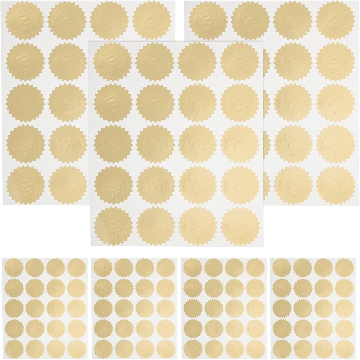 200pcs Gold Foil Graduation Stickers Set, Self-Adhesive Sealing Decals ...