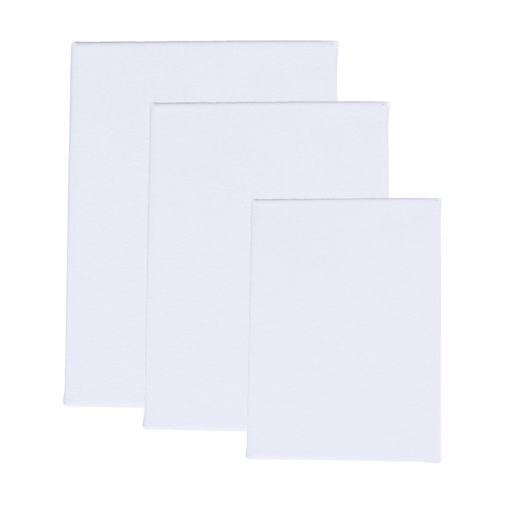 Art and Craft White Cotton Oil Painting Panel Canvas - Set of 3 | Shop ...