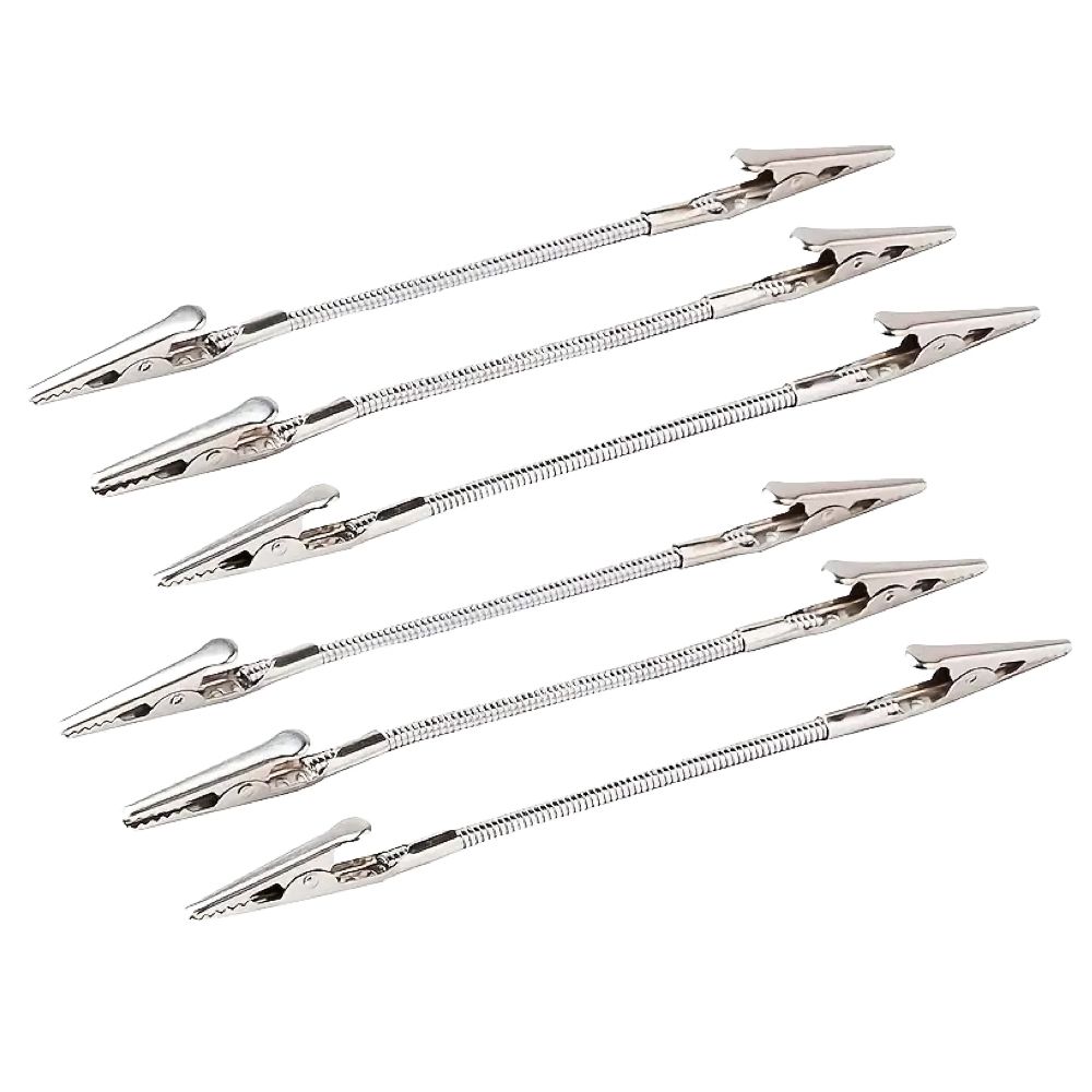 Tool Heavy-Duty Stainless Steel Double Headed Crocodile Clamps 6 Pieces ...