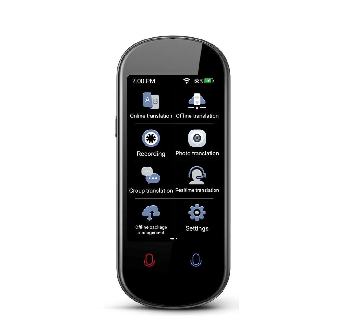 AI Translator Voice Android 8.0 With 137 Language Mini Talking Device ...