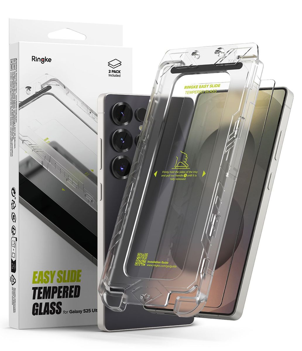 Easy Slide Tempered Glass (2 Pack) Screen Protector for Galaxy S25 ...