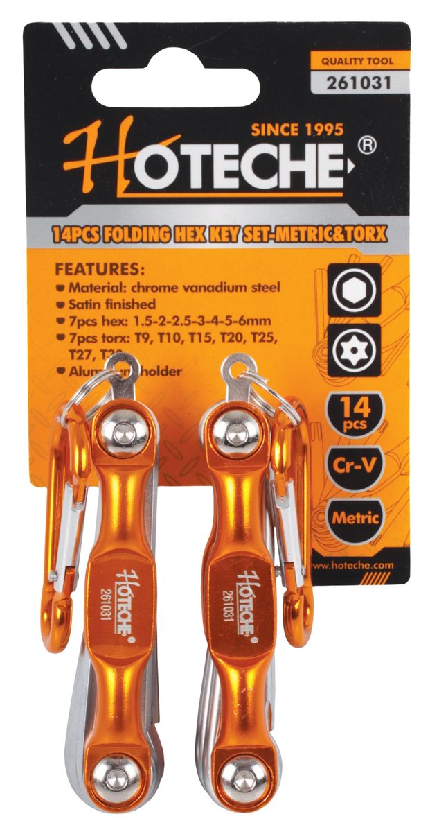 Hoteche 14 Piece Folding Metric Hex and Torx Set | Shop Today. Get it ...