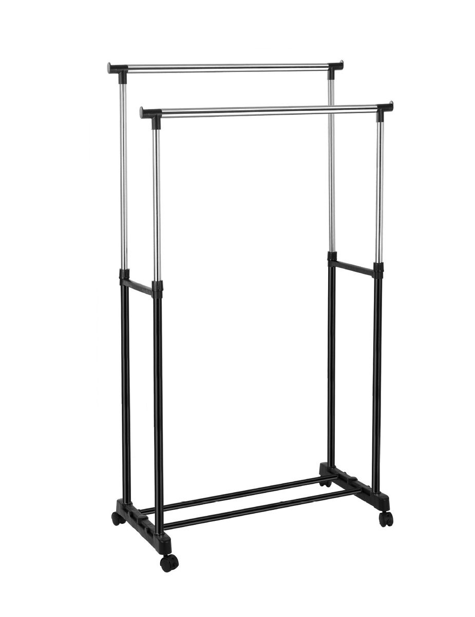 Clothes double hanging rack with wheels | Shop Today. Get it Tomorrow ...