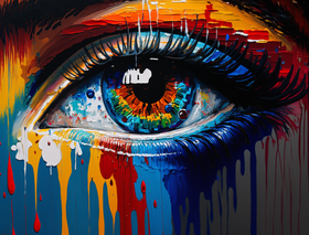 Canvas Wall Decor - Fancy Artwork Living Room Abstract Art Eye - B1270 ...