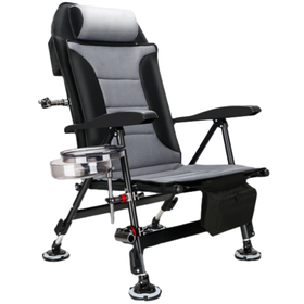 Portable Fishing Chair Camping Chair with Armrest Side Table Rod Holder ...