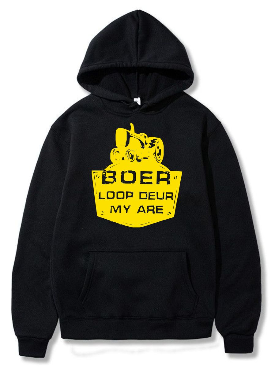 Biker - Gamer - Afrikaans Boer loop deur my are black hoodie Yellow print | Shop Today. Get it ...