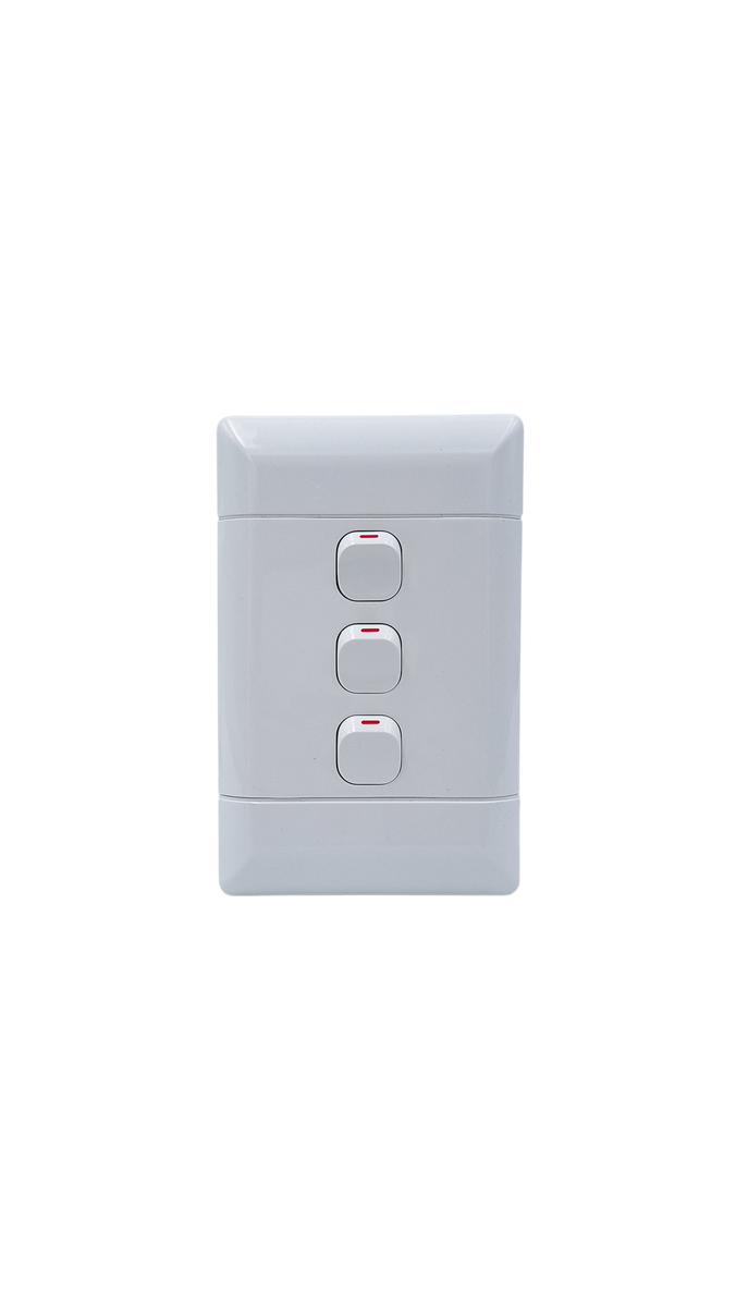 4x2 3 Lever Light Switch - Triple / 3 Gang Wall Switch | Shop Today ...