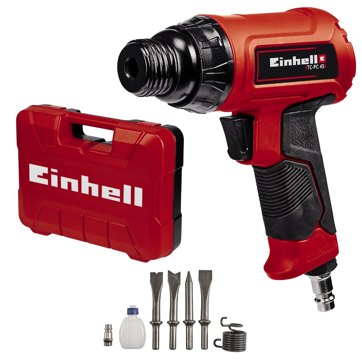 EINHELL - Chip Hammer (Pneumatic) TC-PC 45 incl. Chisels and case ...