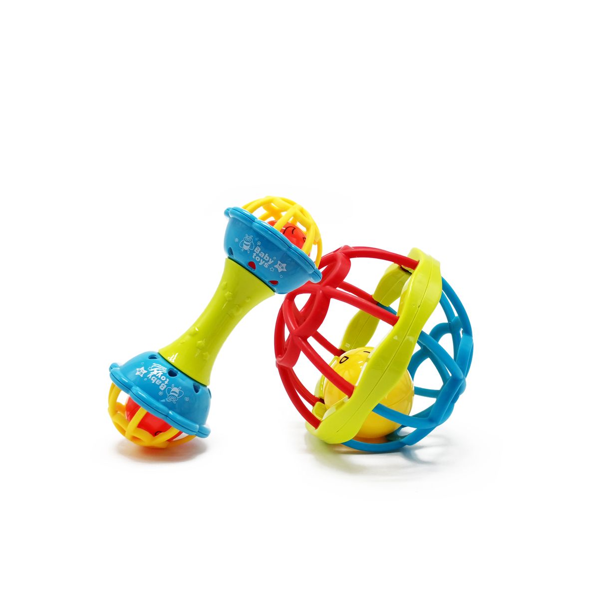 Chenshia Baby Rattle Shakers Soft and Pliable Loop Design Ball Teether ...