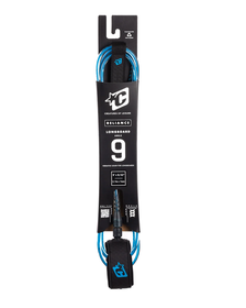 Creatures Longboard Ankle 9 Surfboard Leash - Cyan Speckle Black | Shop ...