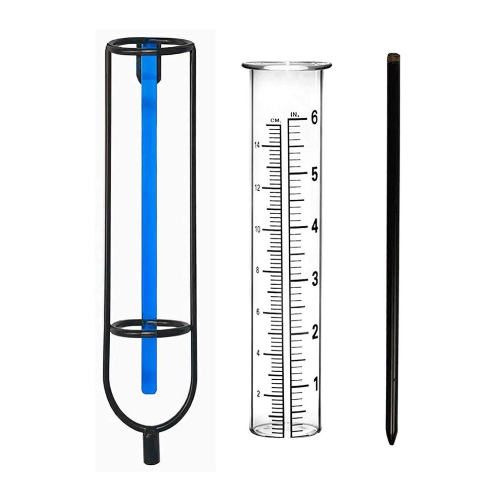 Garden Removable Rain Gauge with Metal Stake Rain Meter (15cm ...