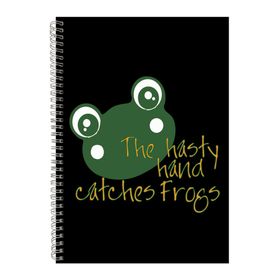 Hasty A4 Notebook Spiral and Lined Frog Lover Graphic Toad Notepad Gift ...