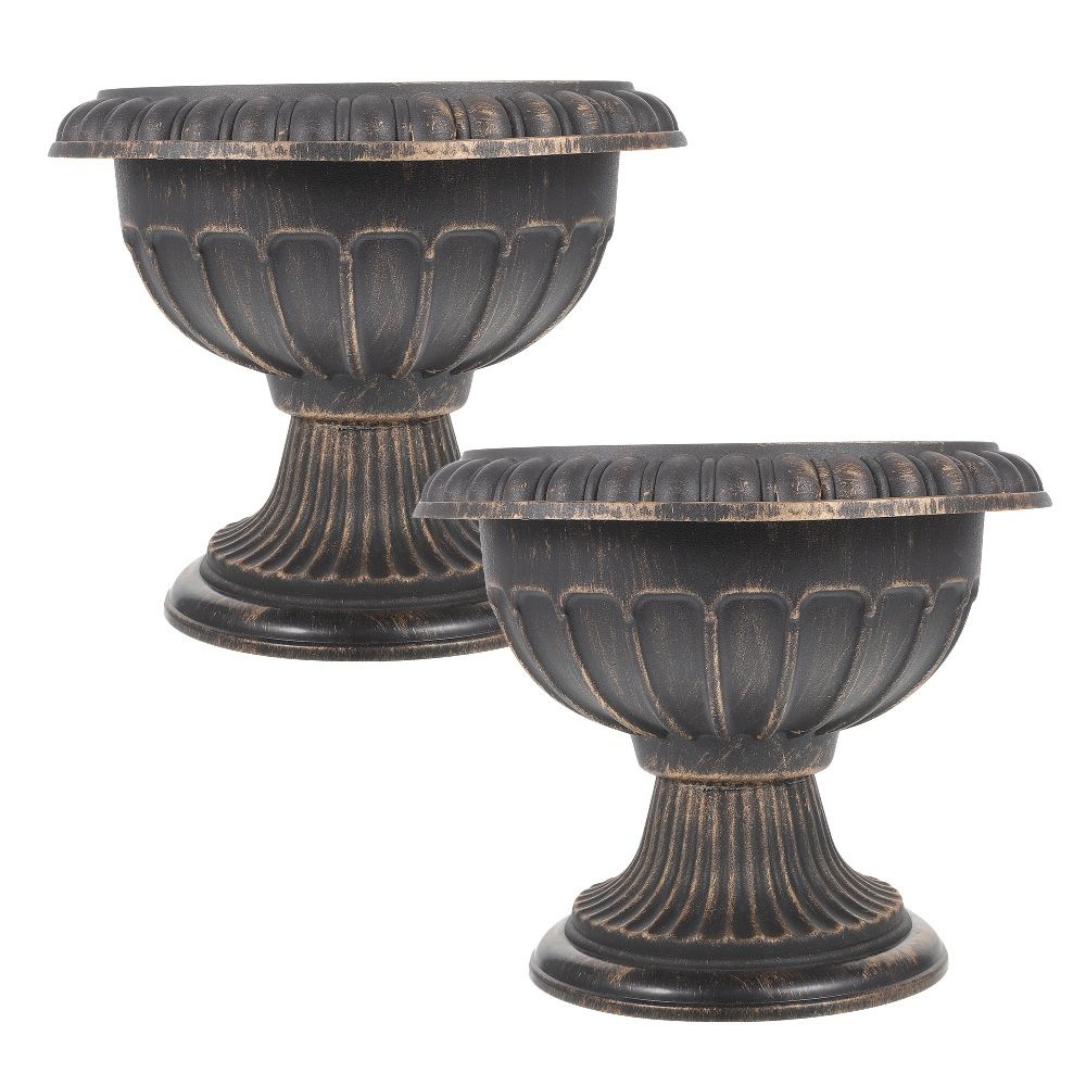 Garden Decor Outdoor Roman Style Flower Plastic Pot Plant (30cm) - 2 ...