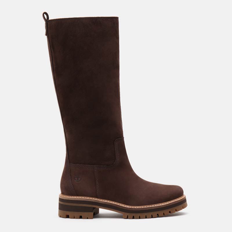 Timberland Women's Courmayeur Valley Tall Boot Brown Nubuck | Shop ...