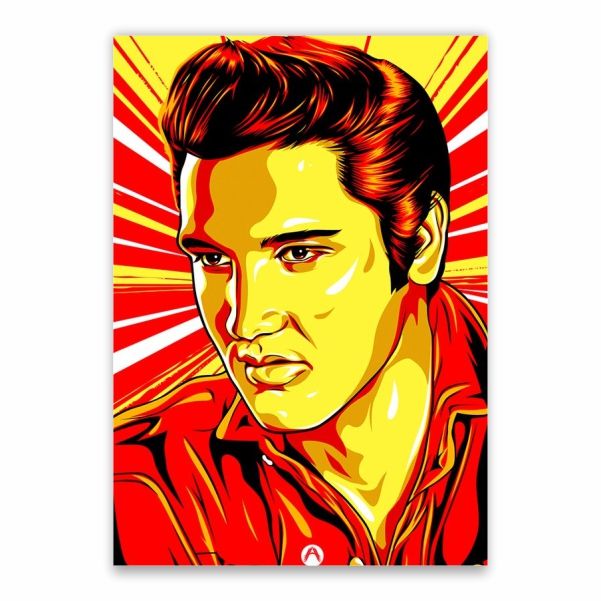 Elvis Presley Red Cartoon Poster - A1 | Shop Today. Get it Tomorrow ...