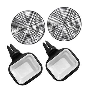 4 Pcs Car Bling Cup Coaster & Ketchup Sauce Holder Accessories ...