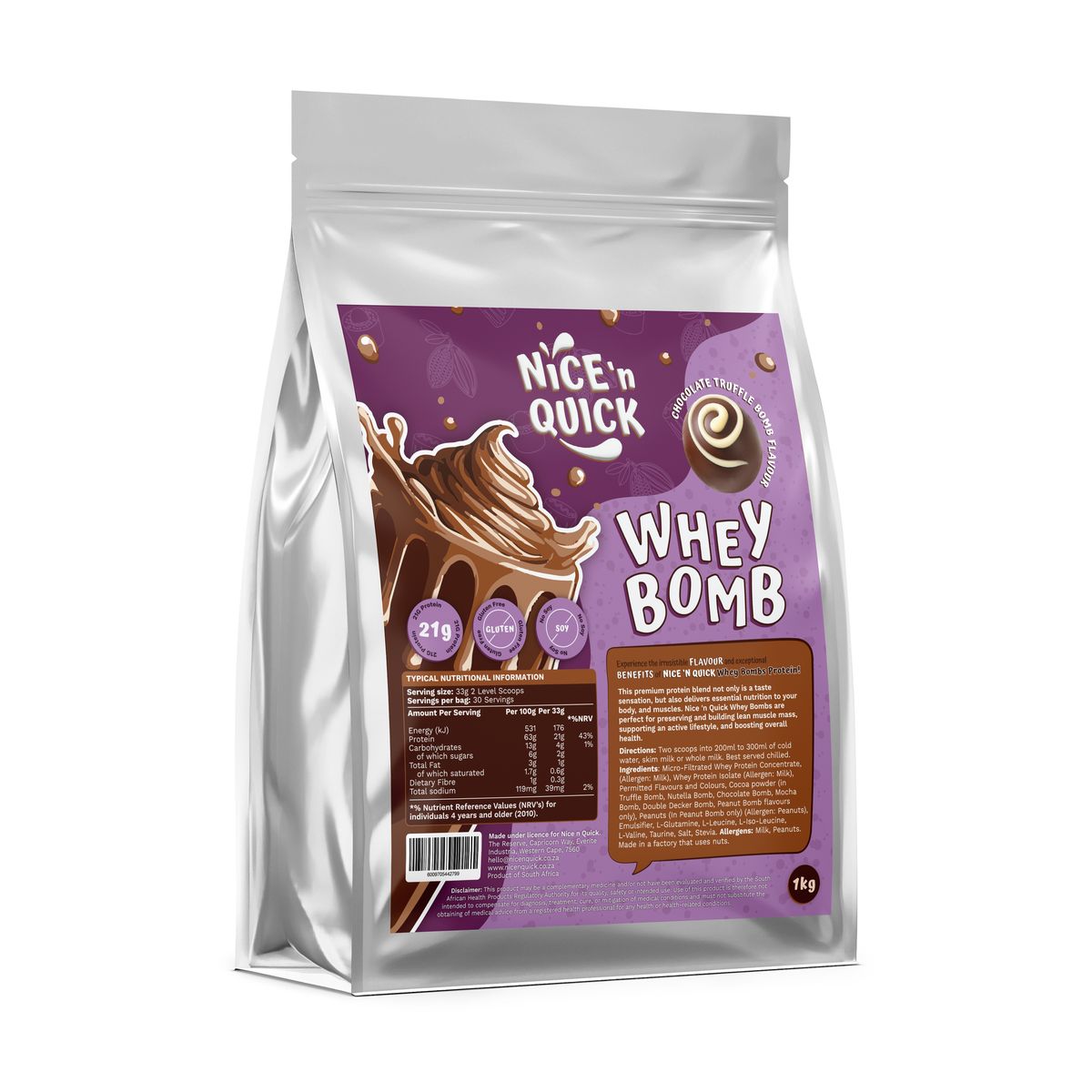 Nice 'n Quick Whey Bomb Chocolate Truffle Flavour 1kg | Shop Today. Get ...