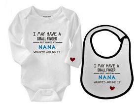 Nana - I may have a small finger long sleeve blue baby grow&bib combo ...