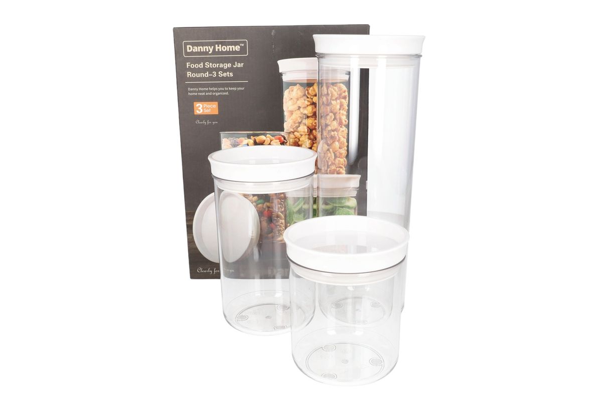 Danny Home Round Food Storage Jar Set 3 Piece | Shop Today. Get it ...