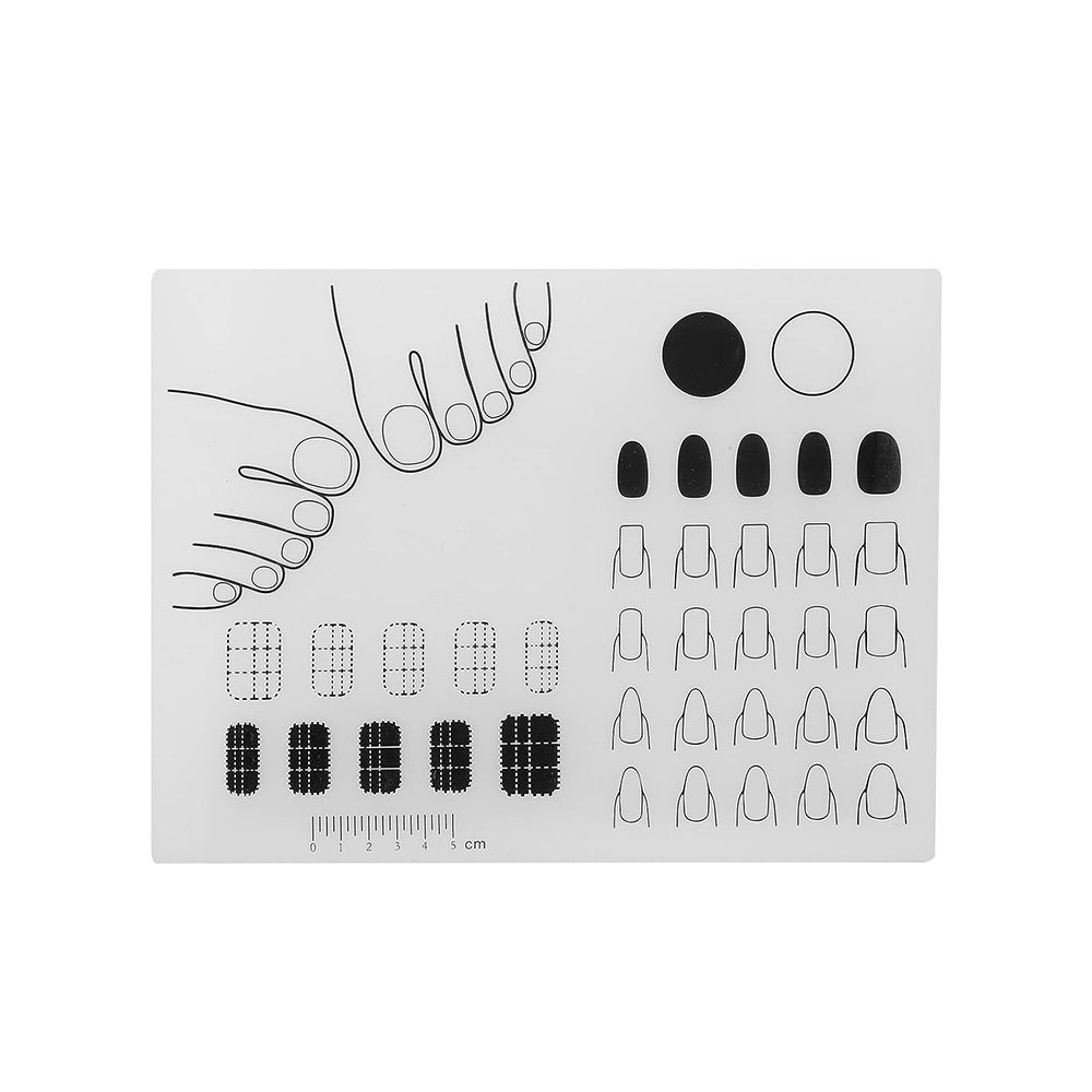 Silicone Nail Art Workspace Nail Polish Coloring Practice Pad Manicure ...
