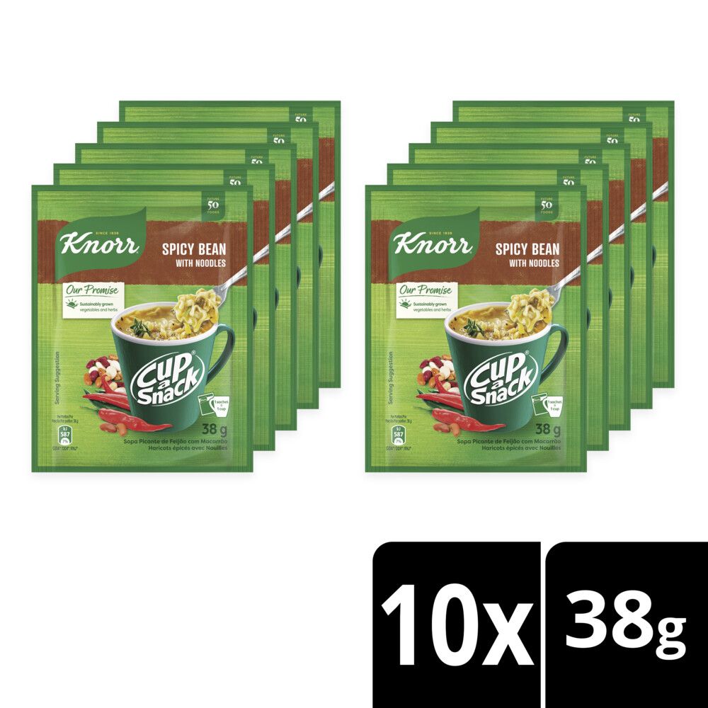 Knorr Cup A Snack Spicy Bean Instant Soup Snack With Noodles 10x38g Buy Online In South Africa